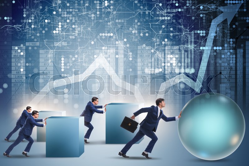 Businessman in competition rivalry ... | Stock image | Colourbox