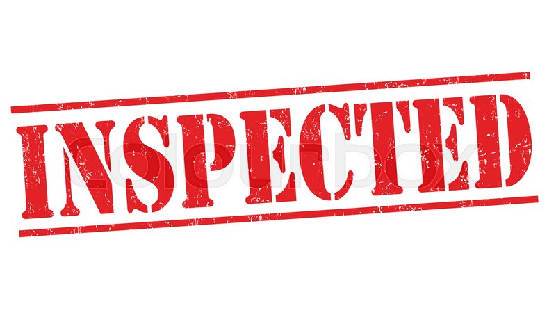 Inspected grunge rubber stamp on white ... | Stock vector | Colourbox