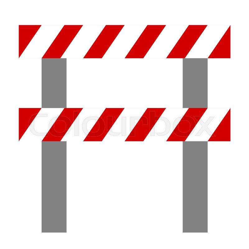 Traffic barrier flat icon, vector sign, colorful pictogram isolated on ...