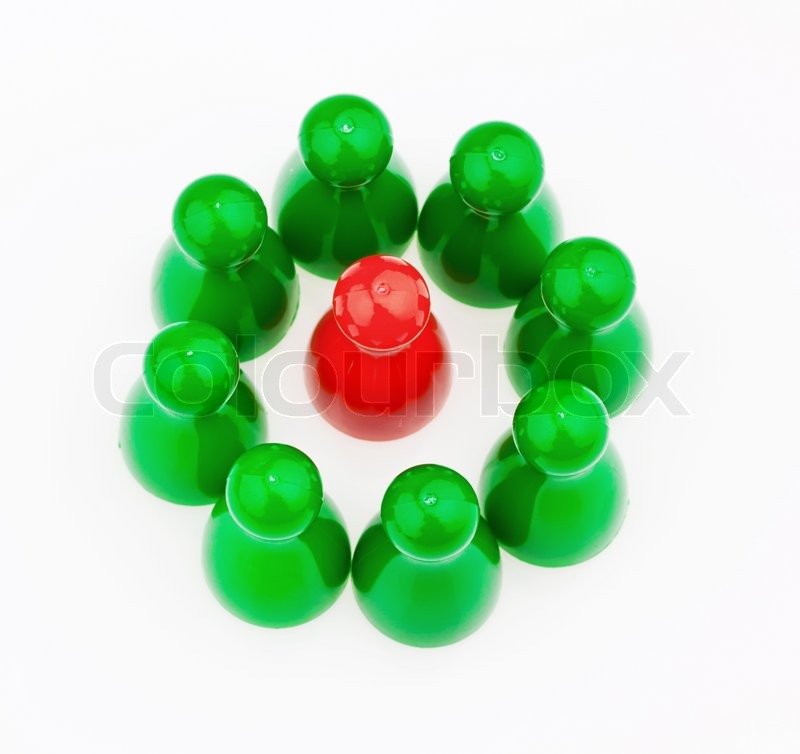 Red and green characters | Stock image | Colourbox
