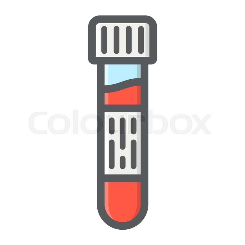 Blood test filled outline icon, ... | Stock-Vektor | Colourbox
