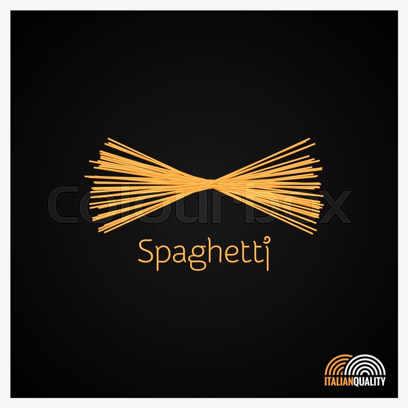 Spaghetti pasta logo design background ... | Stock vector | Colourbox