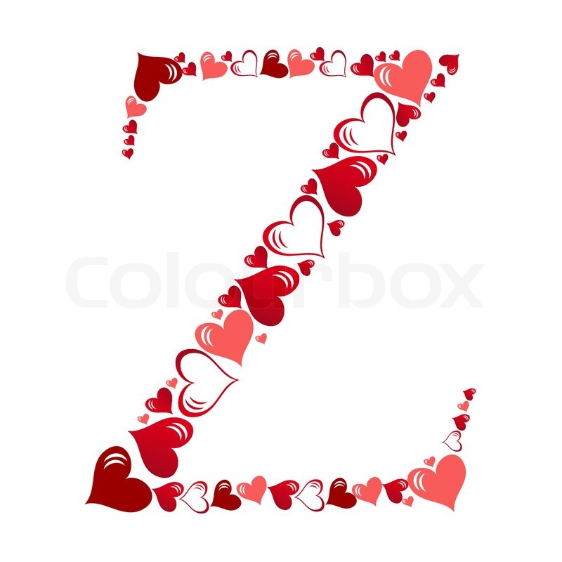 Alphabet of hearts vector illustration | Stock vector | Colourbox