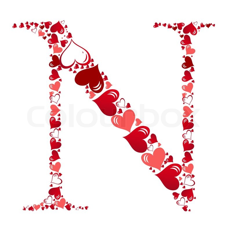 Alphabet of hearts vector illustration | Stock vector | Colourbox