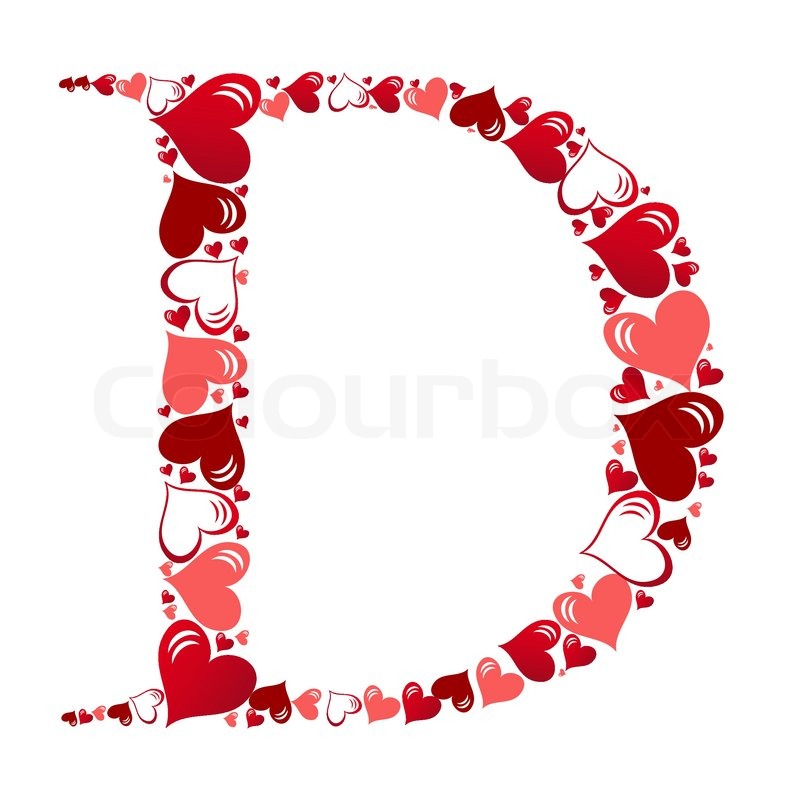 Alphabet of hearts vector illustration | Stock vector | Colourbox