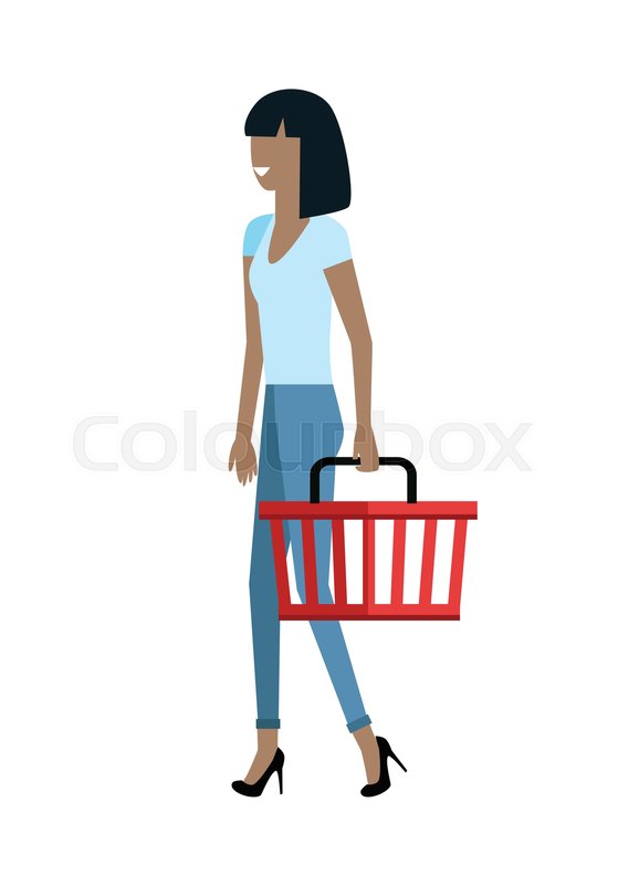 Woman customer character vector ... | Stock vector | Colourbox