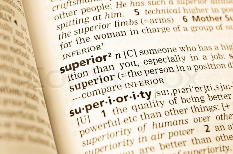 The word superior in the old dictionary ... | Stock image | Colourbox
