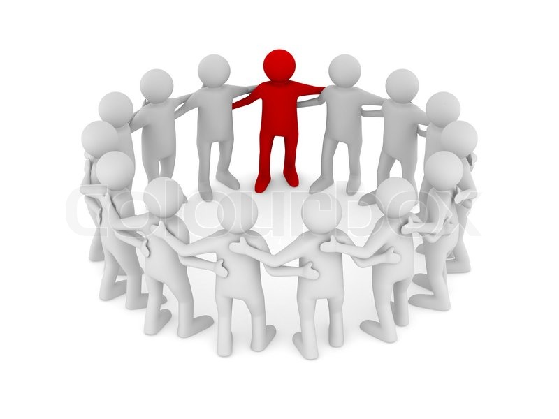 Conceptual billede af teamwork Isoleret 3D på hvidt | stock foto ...