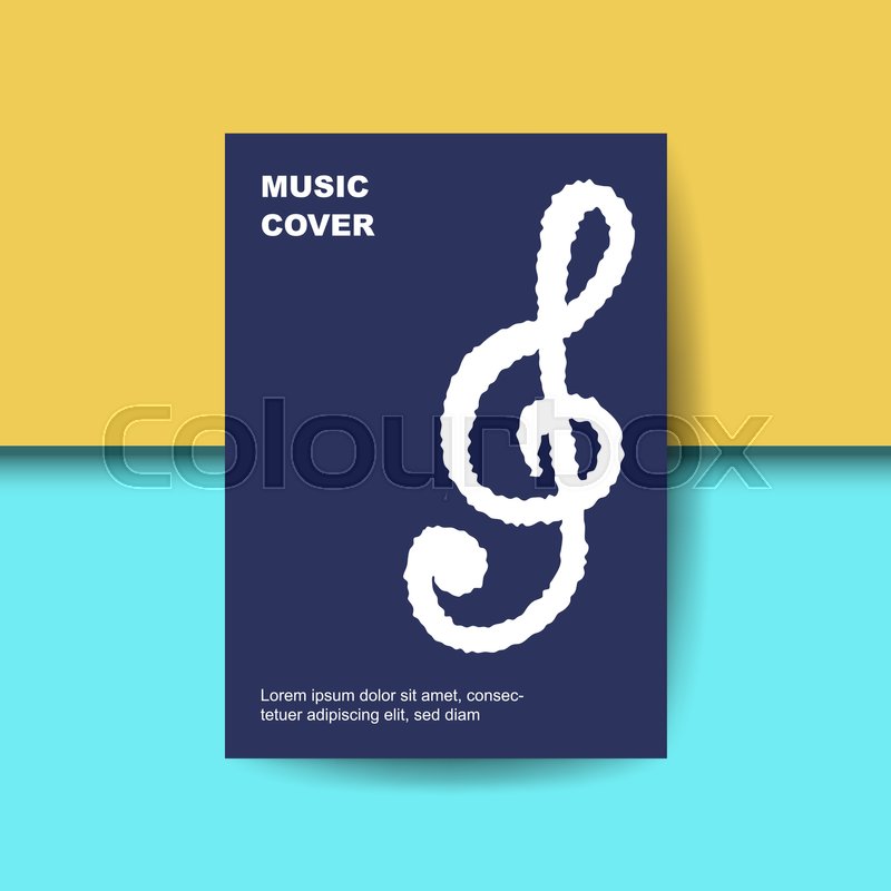 Music minimal a4 cover, design in ... | Stock vector | Colourbox