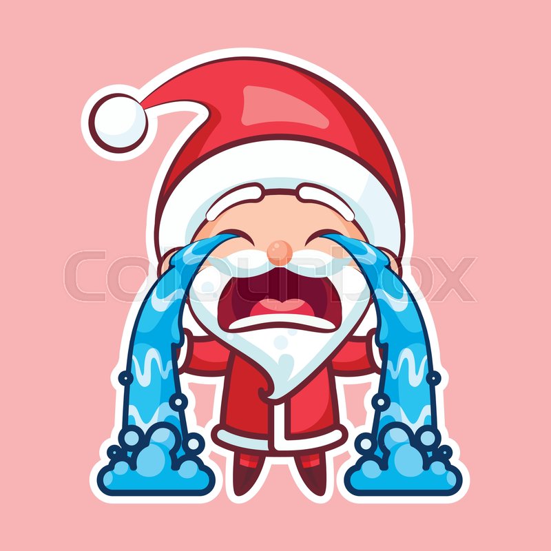 Sticker emoji emoticon, emotion sob, ... | Stock vector | Colourbox
