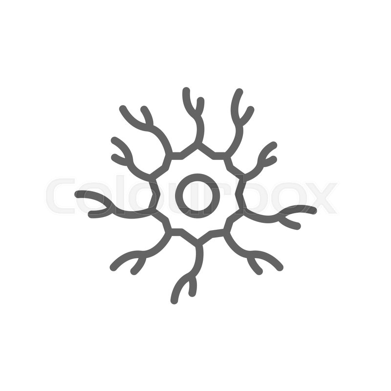 Simple neuron, nerve line icon. Symbol ... | Stock vector | Colourbox