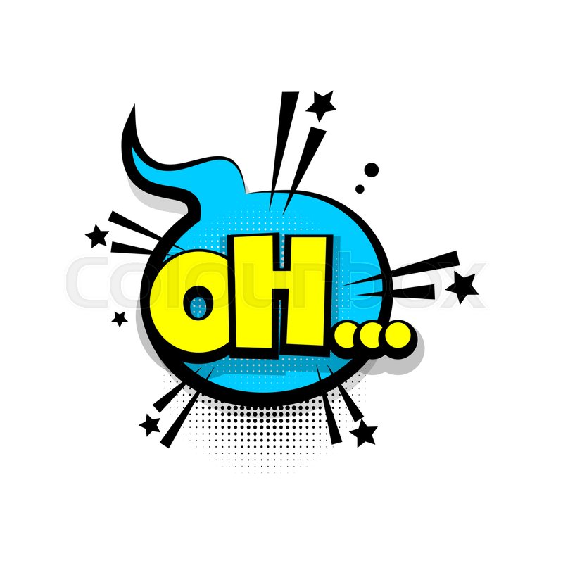 Oh, huh lettering. Comics book ... | Stock vector | Colourbox