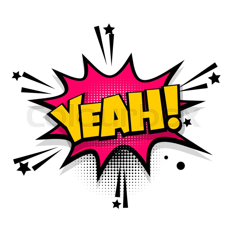 Yeah, yes, oh lettering. Comics book ... | Stock vector | Colourbox