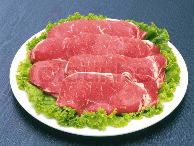 Fresh raw red meat | Stock image | Colourbox