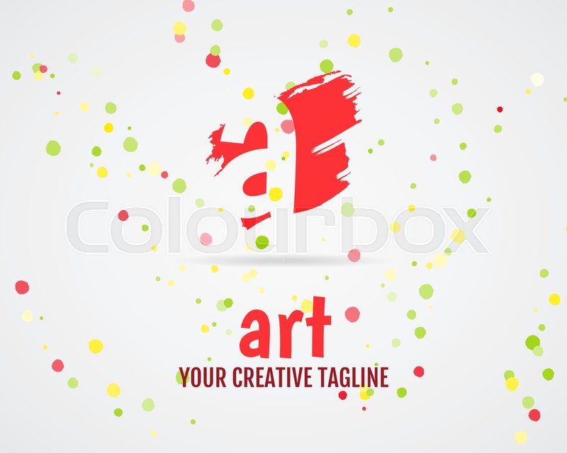Vector abstract art logo design. Art ... | Stock vector | Colourbox