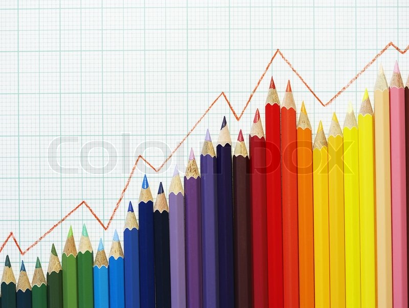 Pencil stock graph background | Stock image | Colourbox
