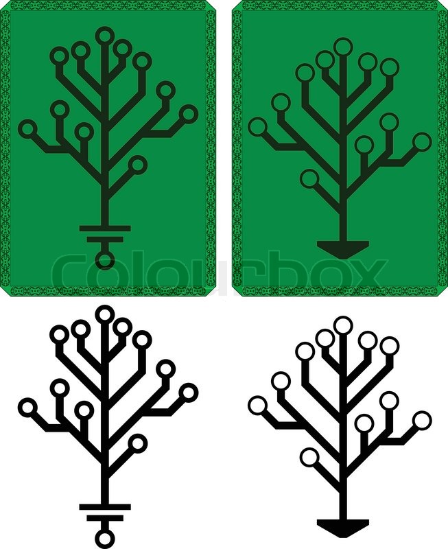 Electronic tree. vector illustration ... | Stock vector | Colourbox