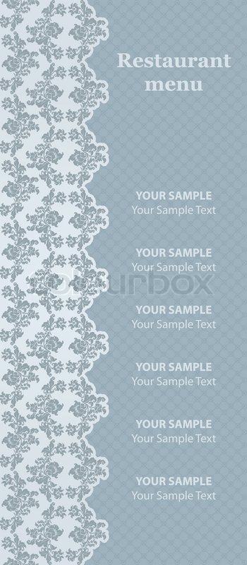 Restaurant menu, ornament-flowers ... | Stock vector | Colourbox