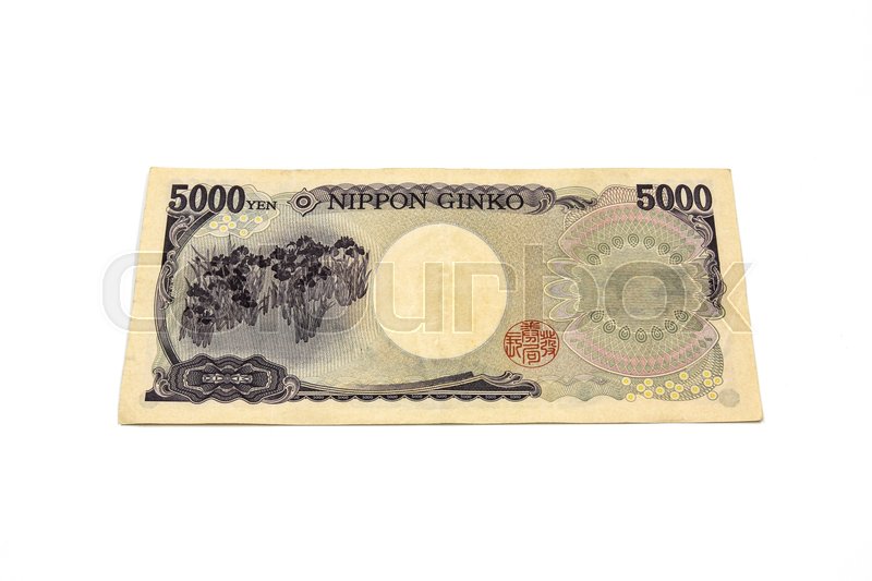 5000 japanese yen bills | Stock image | Colourbox