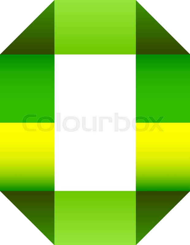 Font folded paper numeral 0 | Stock vector | Colourbox
