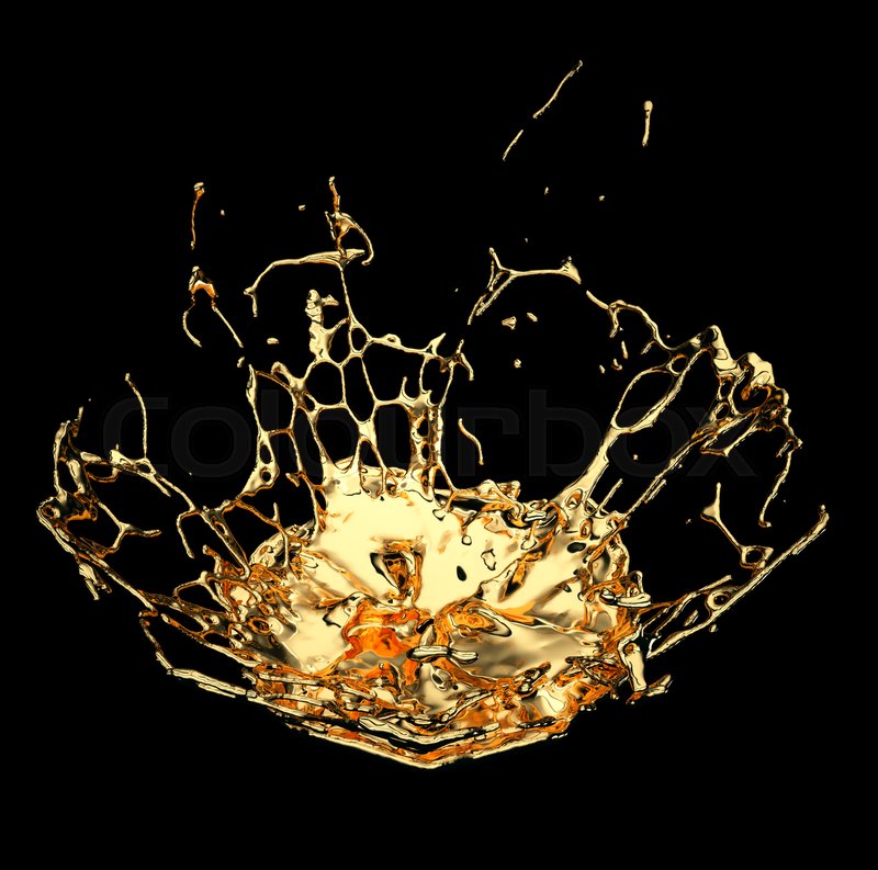 Splashes or splatters of melted gold or ... | Stock image | Colourbox