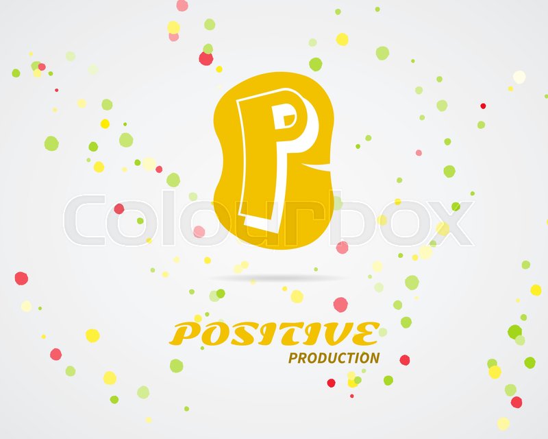 Vector abstract logo design. Positive ... | Stock vector | Colourbox