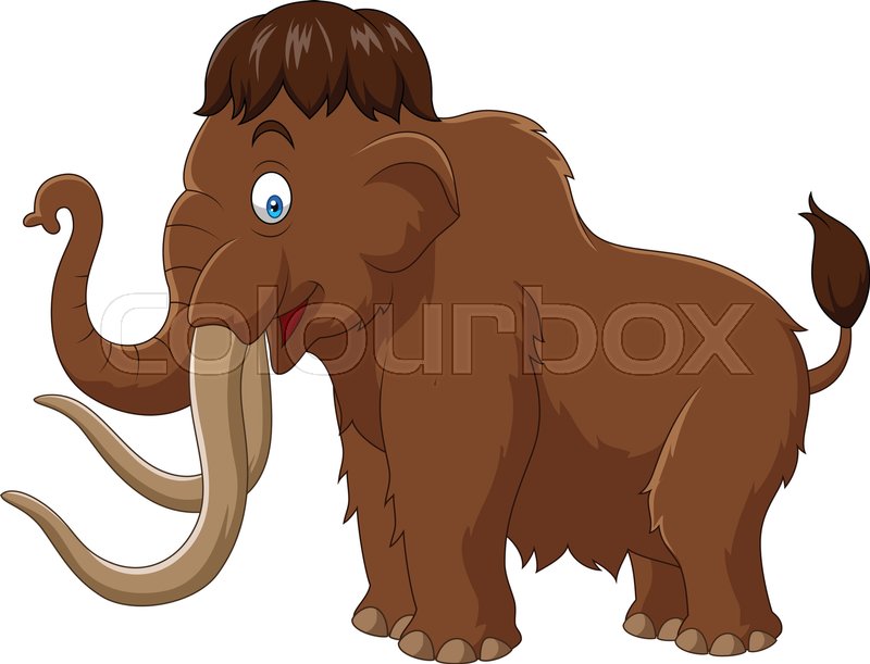 Vector illustration of Cartoon mammoth ... | Stock vector | Colourbox
