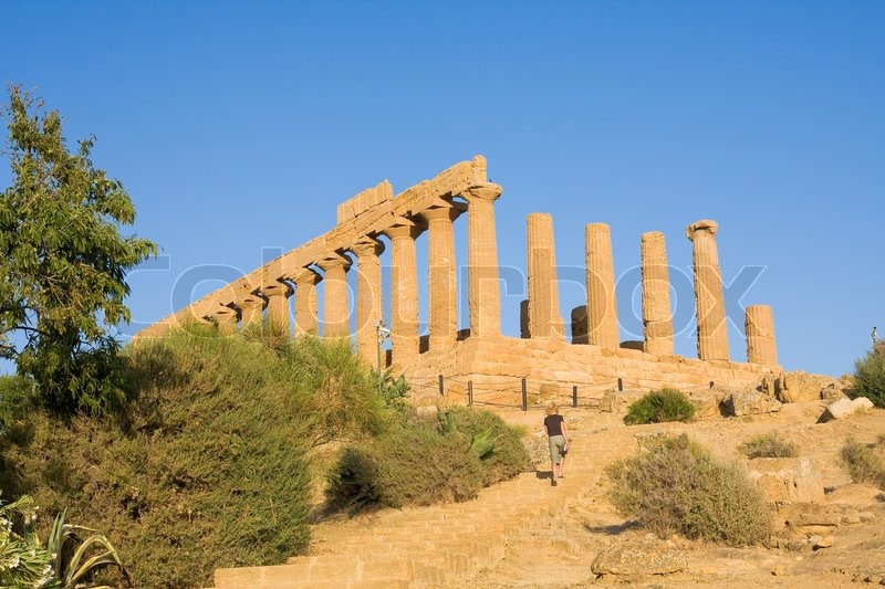 Greek temple at the sunset | Stock image | Colourbox