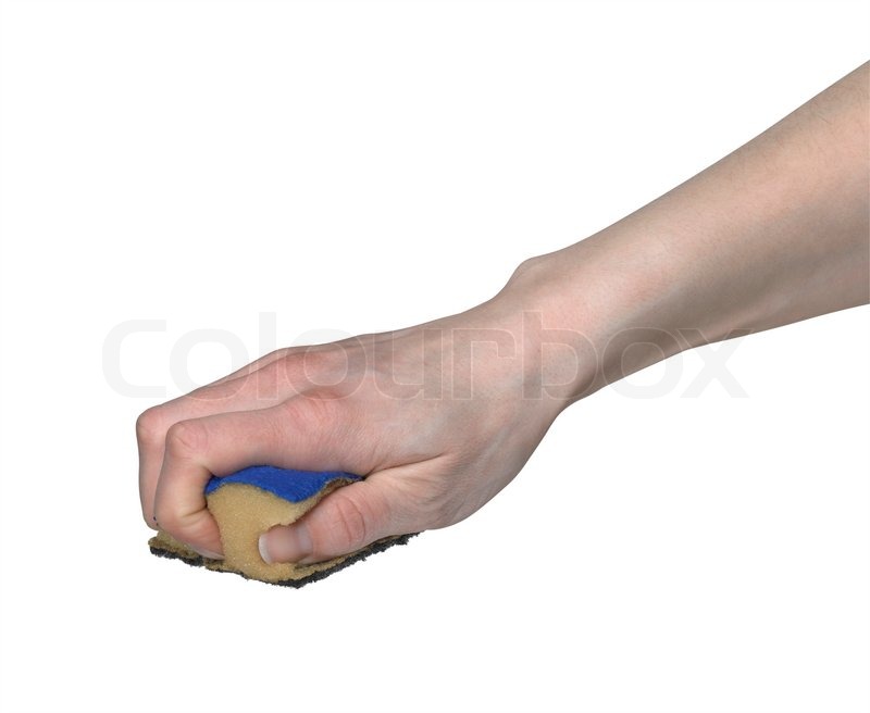 Hand scrubbing with a sponge | Stock image | Colourbox