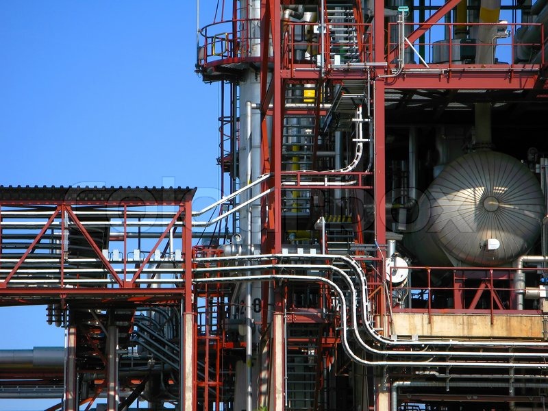 Refinery piping | Stock Photo | Colourbox