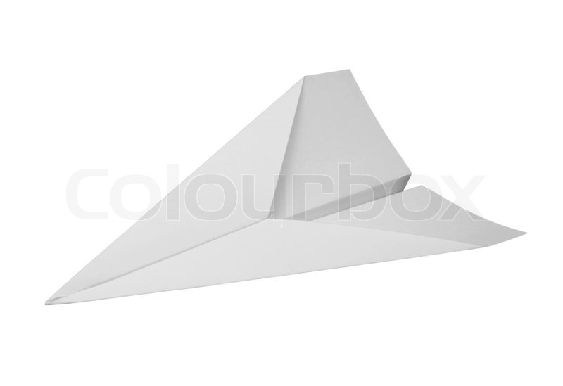 Studio fotografering af et papir fly ... | Stock foto | Colourbox