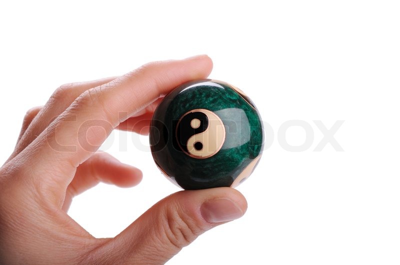 Chinese ball for meditation in hand ... | Stock image | Colourbox
