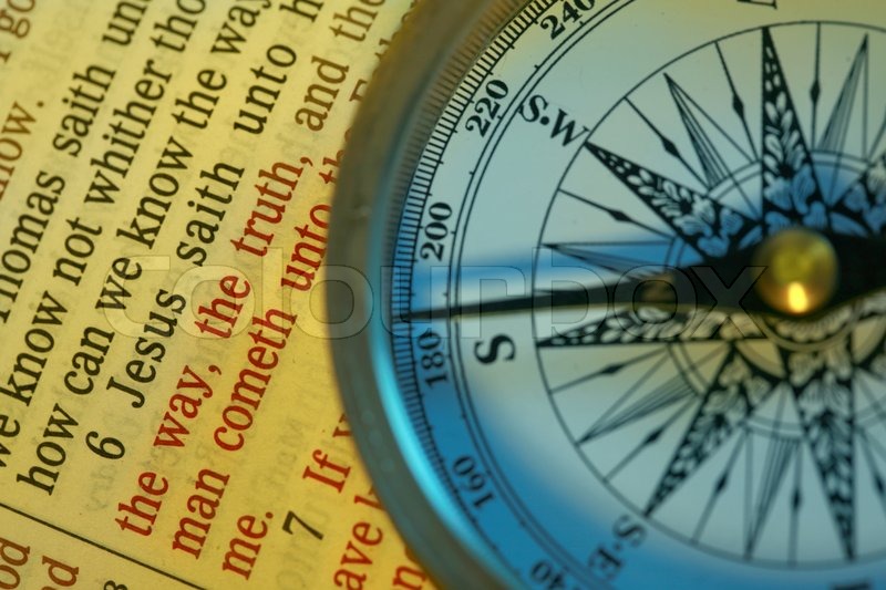 A compass points in the direction of ... | Stock image | Colourbox