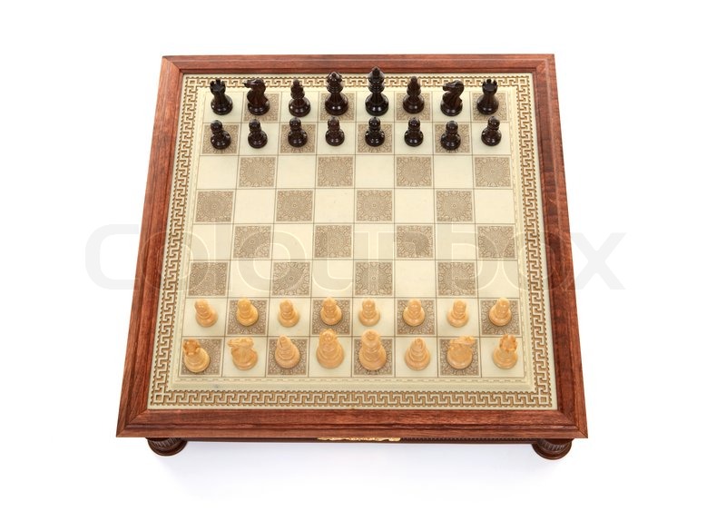 Above view of chess game board and ... | Stock image | Colourbox