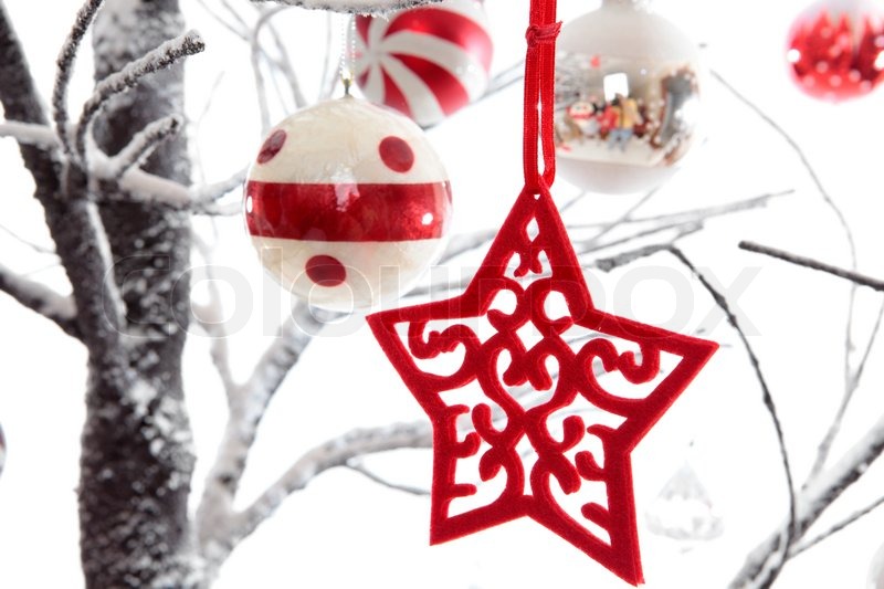 Christmas decorations dangling from ... | Stock image | Colourbox
