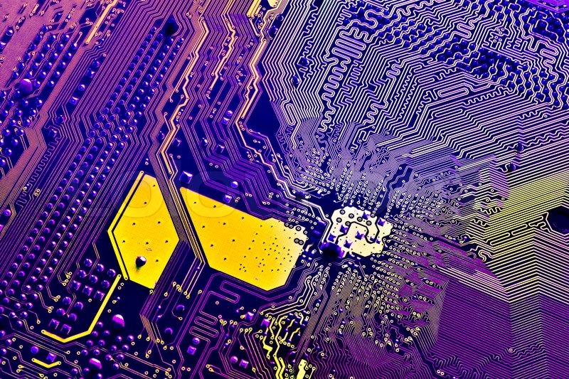 Close up of abstract electronic circuit ... | Stock image | Colourbox
