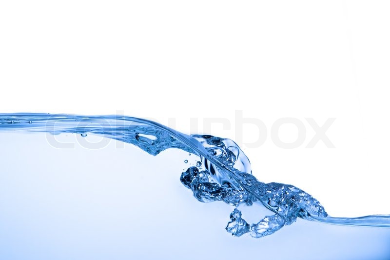 Wasser -Welle close up auf weißem ... | Stock Bild | Colourbox