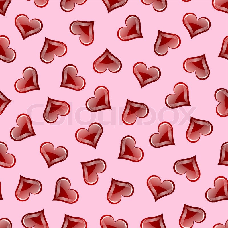 Valentine's heart repeating seamless pattern | Stock Vector | Colourbox