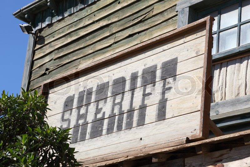 Old western sheriff's office building | Stock image | Colourbox