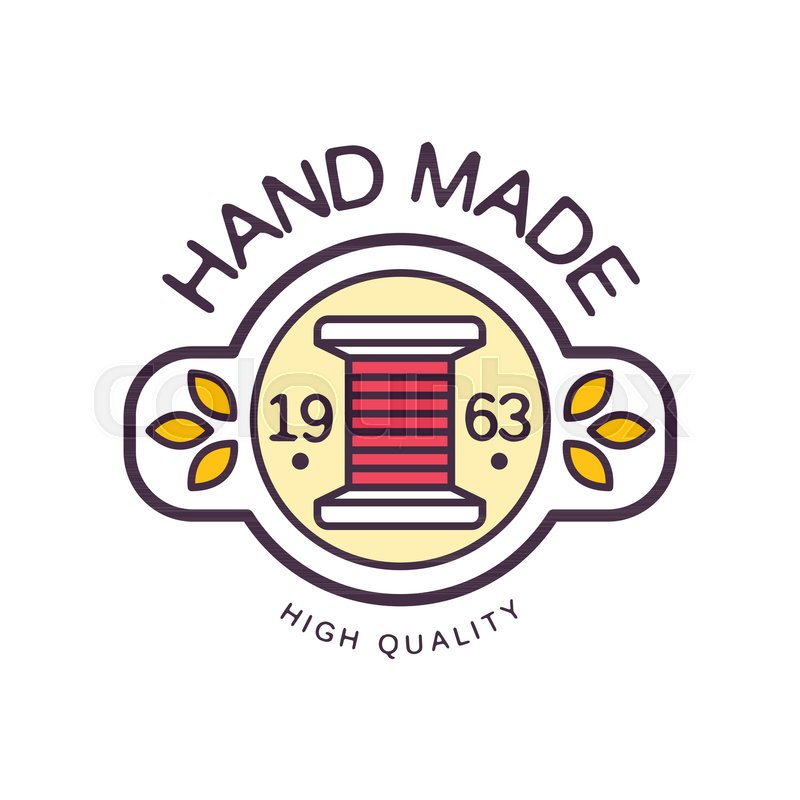 Handmade logo template, high quality ... | Stock vector | Colourbox