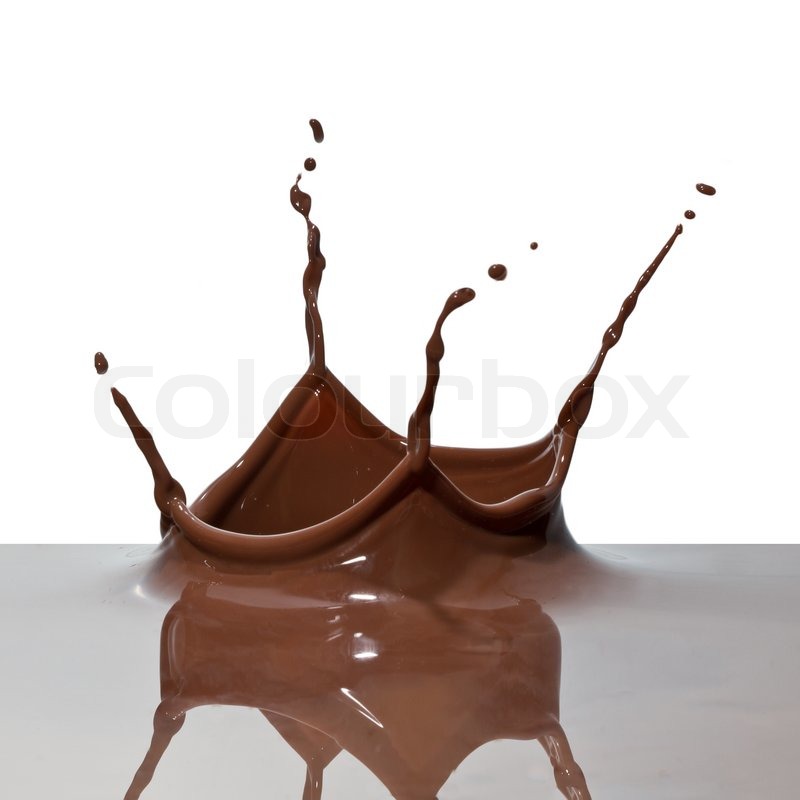 Chocolate splash closeup isolated on ... | Stock image | Colourbox