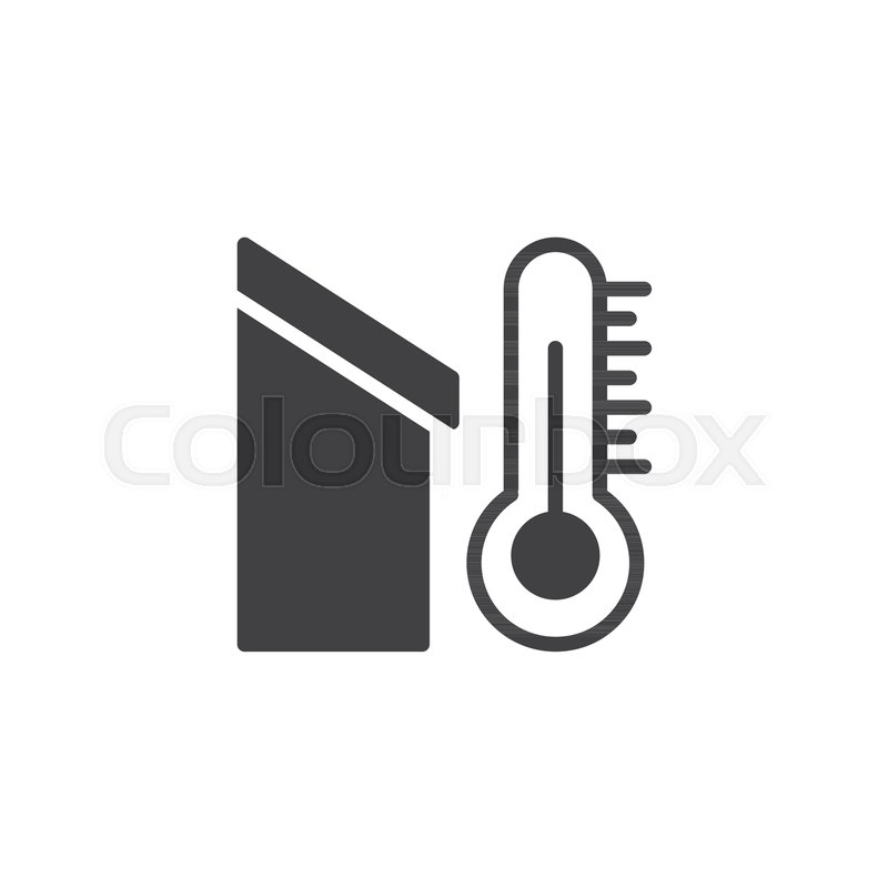 Temperature outside icon vector, ... | Stock vector | Colourbox