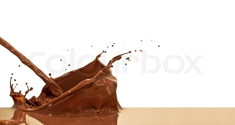 Chocolate splash closeup isolated on ... | Stock image | Colourbox
