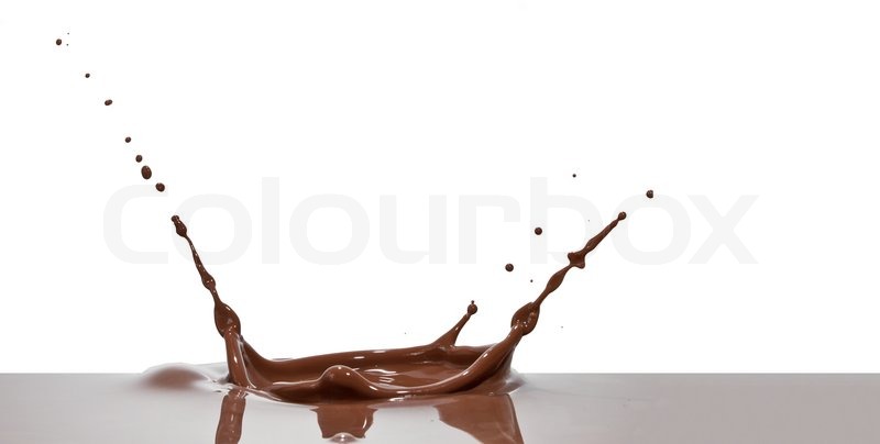 Chocolate splash closeup isolated on ... | Stock image | Colourbox