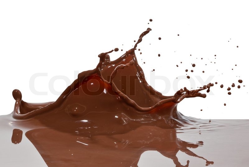 Chocolate splash closeup isolated on ... | Stock image | Colourbox