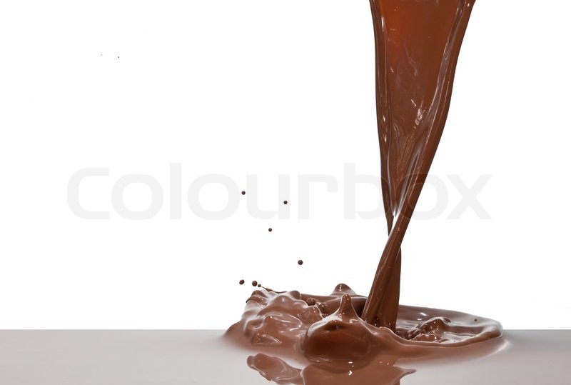 Chocolate splash closeup isolated on ... | Stock image | Colourbox