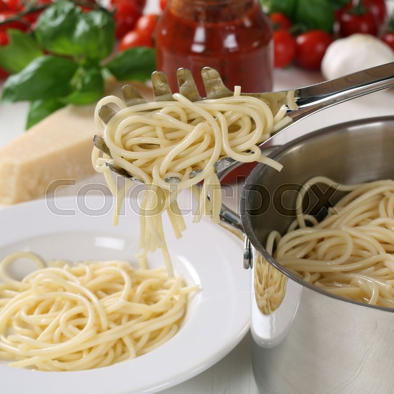 Cooking spaghetti food pasta serving ... | Stock image | Colourbox