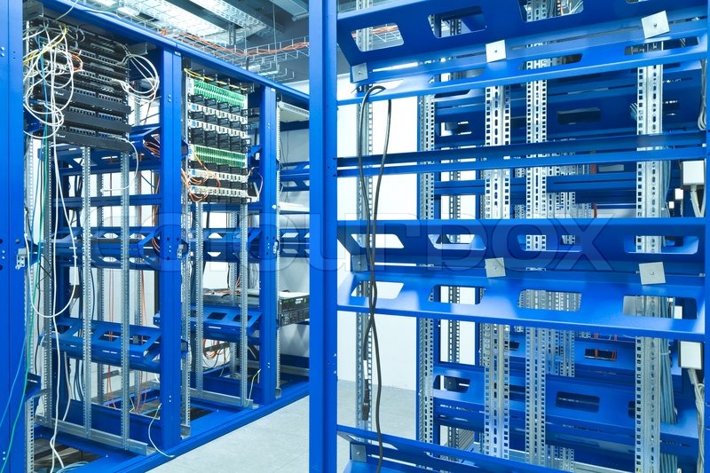 Server room with racks | Stock image | Colourbox