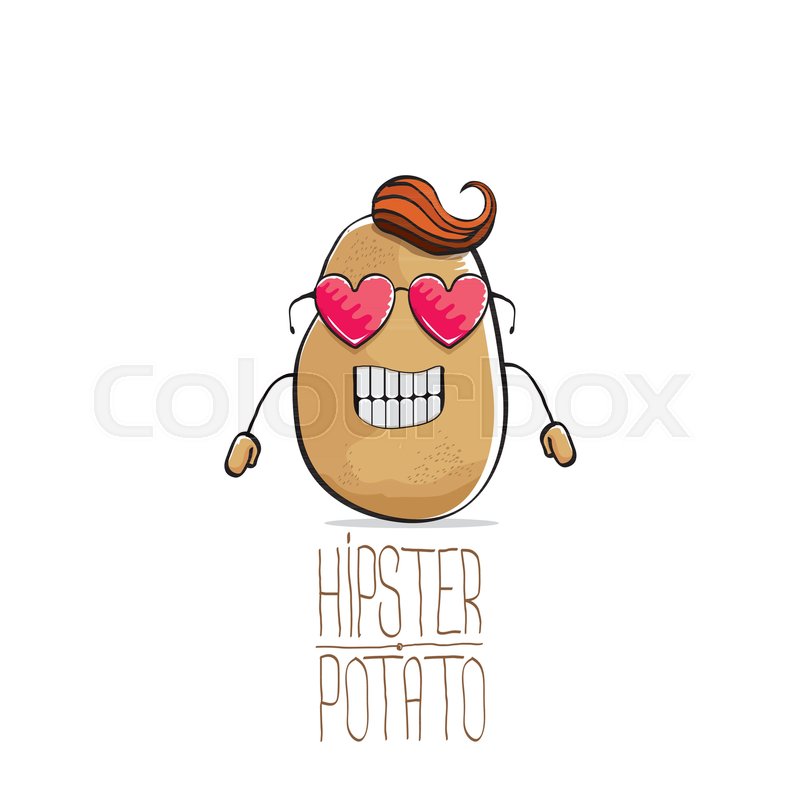 Funny Potato Cartoon