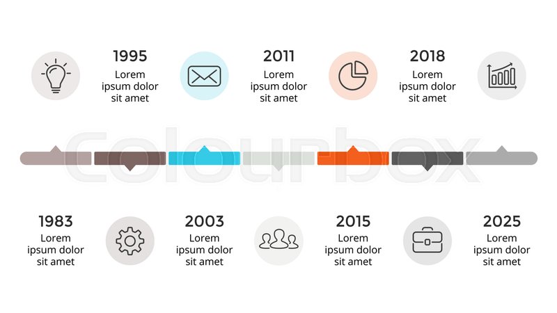 Arrow Timeline Infographic